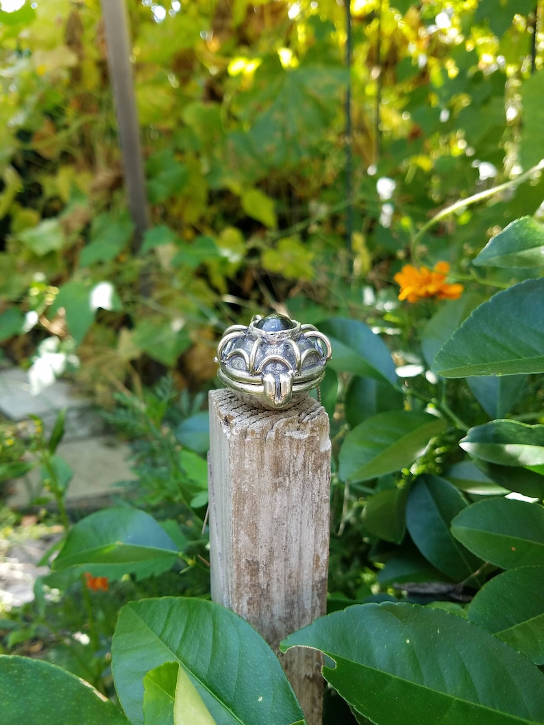 Black Sapphire Rustic Silver Locket - Etsy