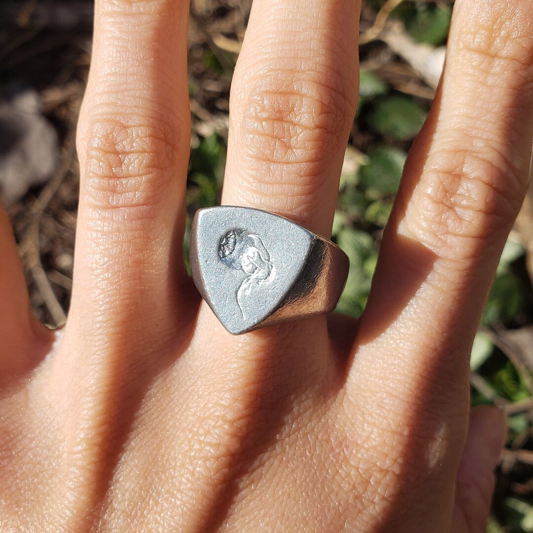Eyeball Wax Seal Signet Ring - Etsy