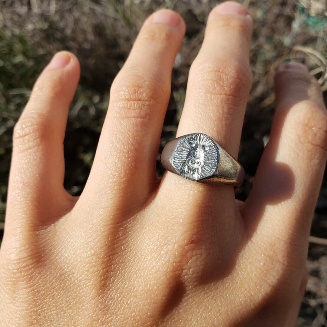 Baboon Wax Seal Signet Ring - Etsy