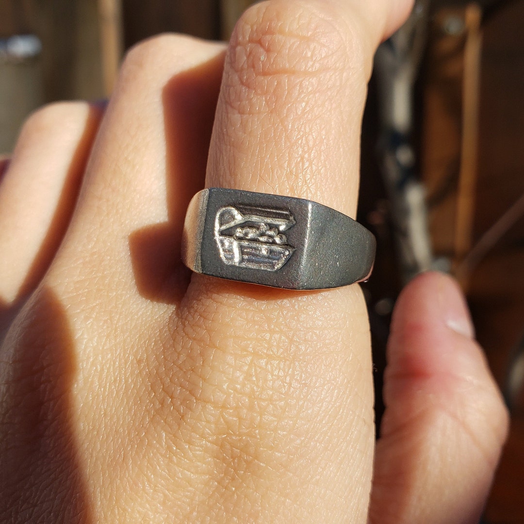Treasure Chest Wax Seal Signet Ring - Etsy