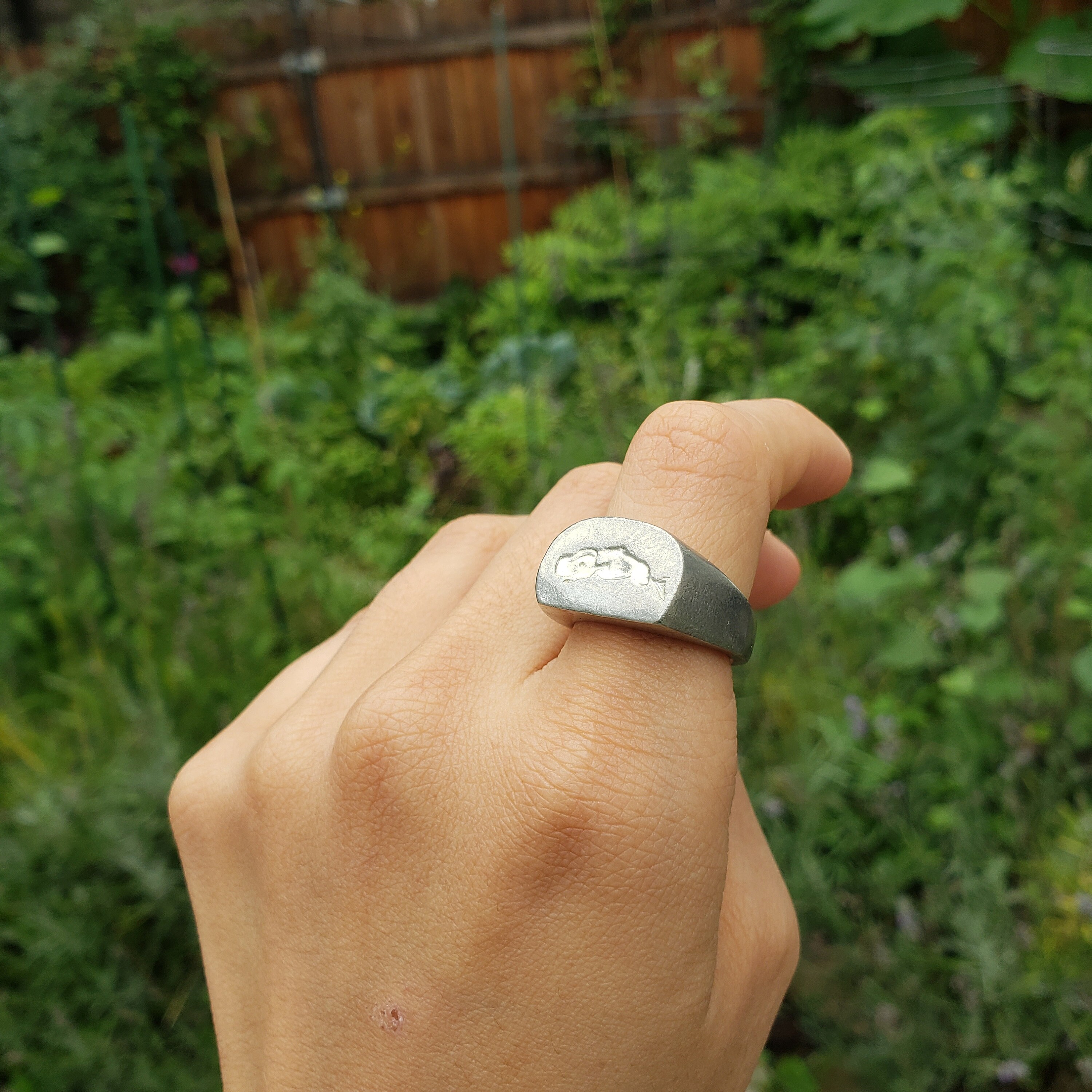 Sperm Whale Wax Seal Signet Ring - Etsy
