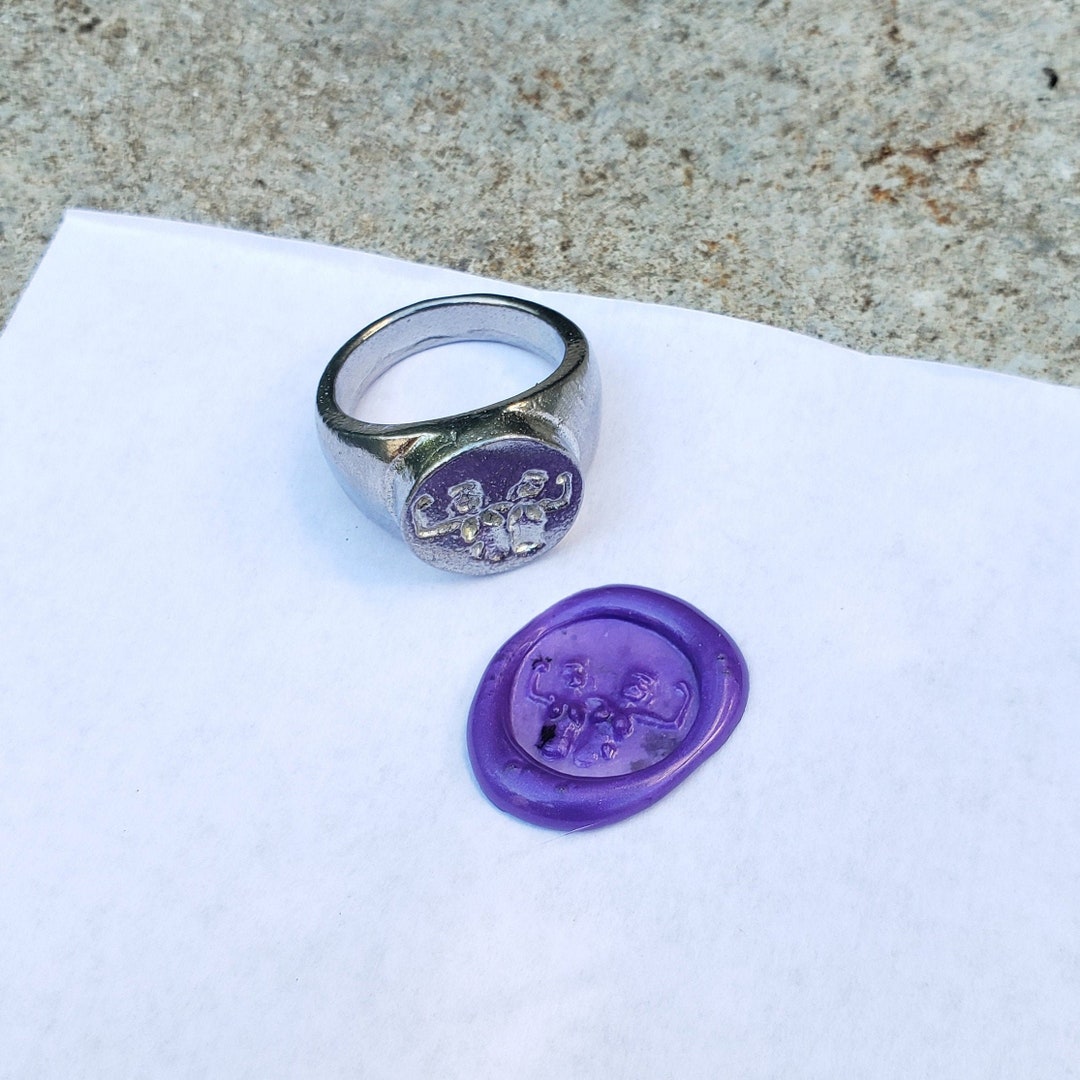 Girl Power Wax Seal Signet Ring - Etsy