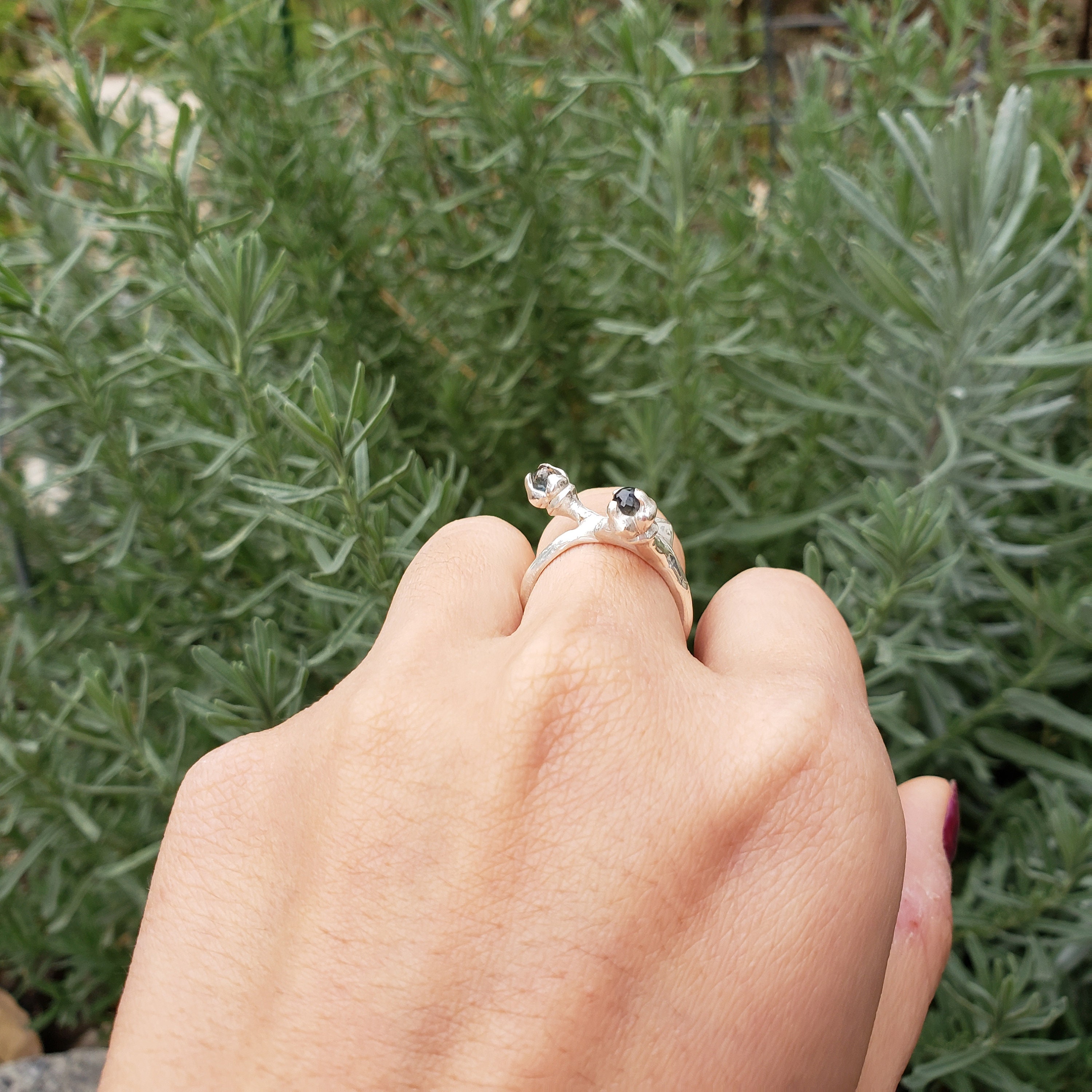 Sapphire Briolette Berry Vine Ring - Etsy