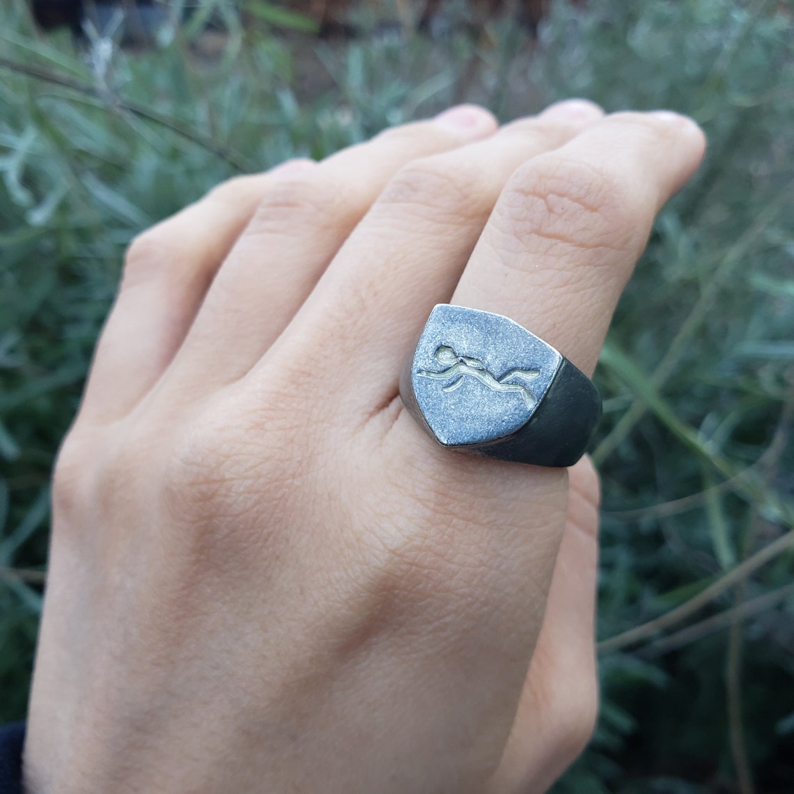 Scuba Diver Wax Seal Signet Ring - Etsy