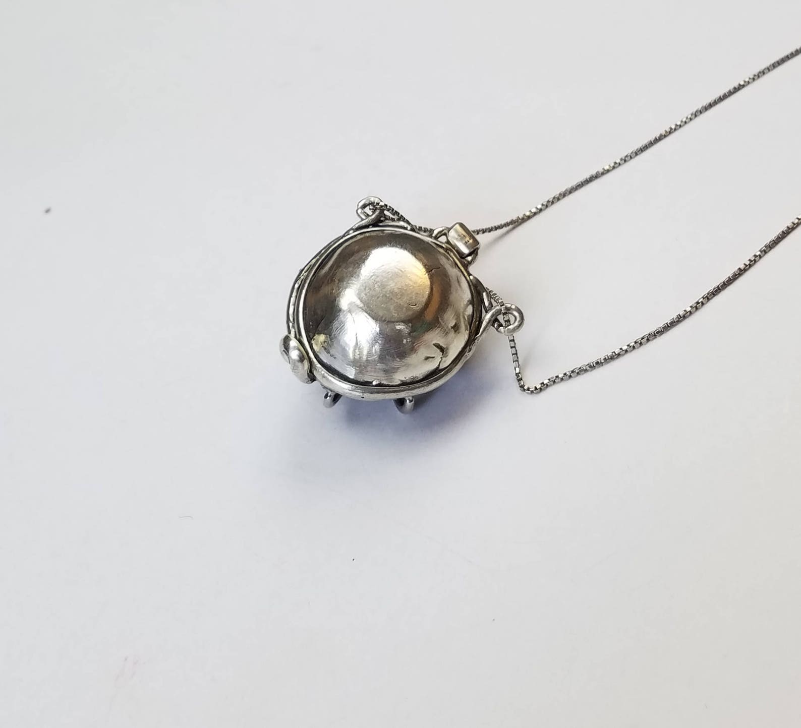 Black Sapphire Rustic Silver Locket - Etsy