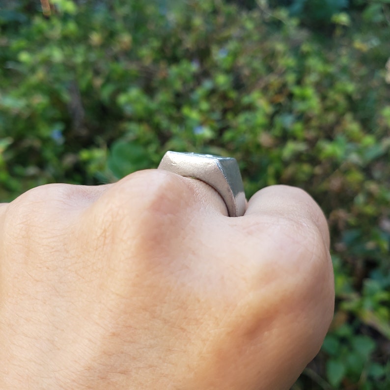 Body Letter h Squat Wax Seal Signet Ring - Etsy