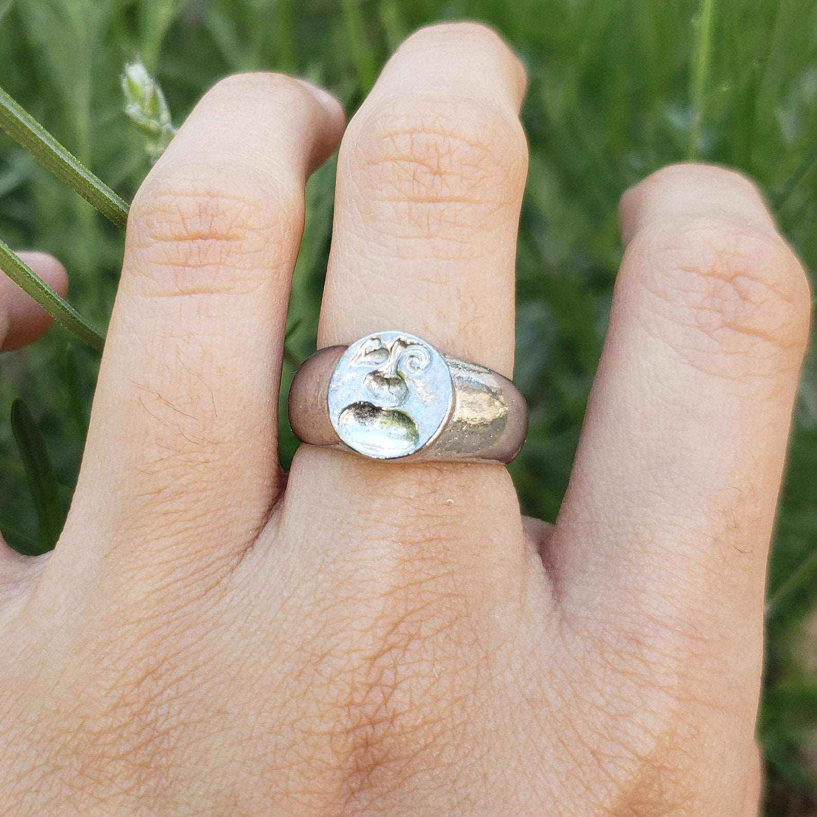 Gourd Wax Seal Signet Ring - Etsy
