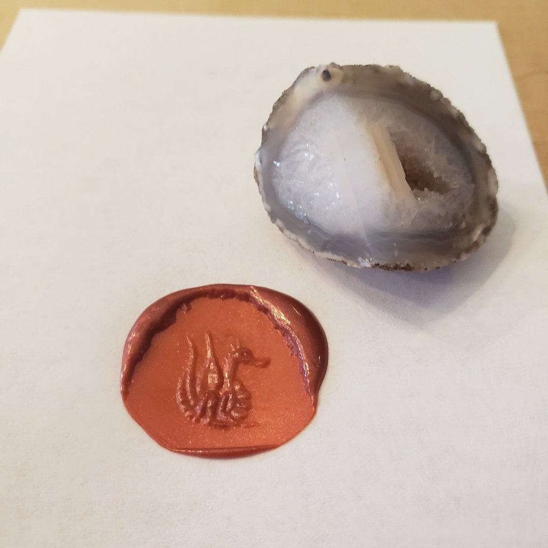 Dragon Geode Crystal Wax Seal Stamp - Etsy