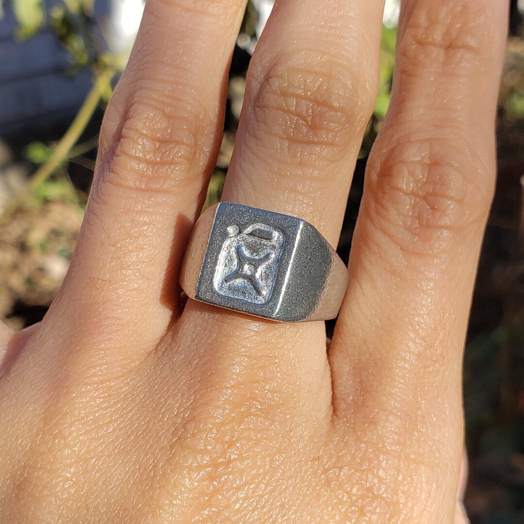 Jerry Can Wax Seal Signet Ring - Etsy