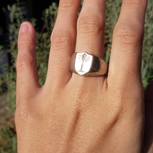 Lamp post wax seal signet ring | Etsy