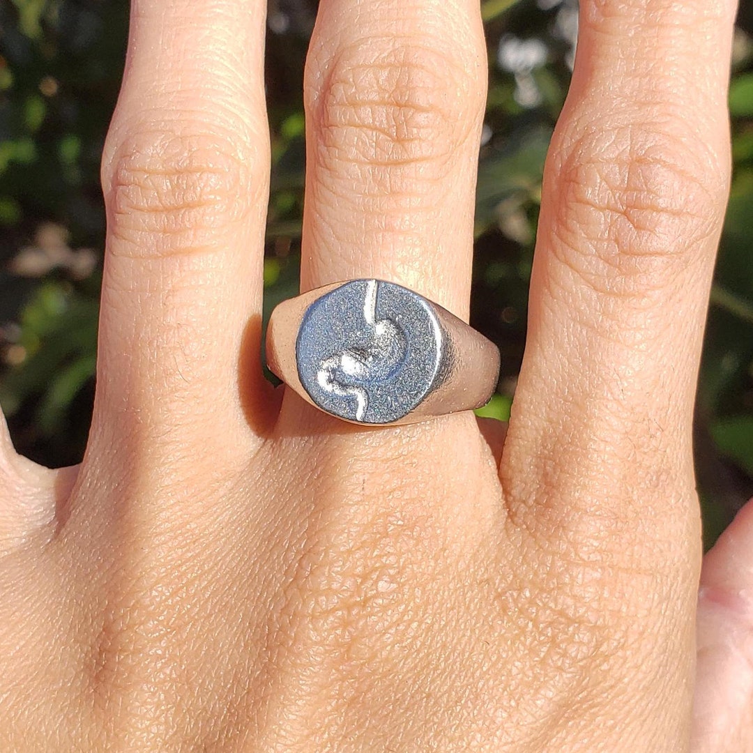 Stomach Wax Seal Signet Ring - Etsy