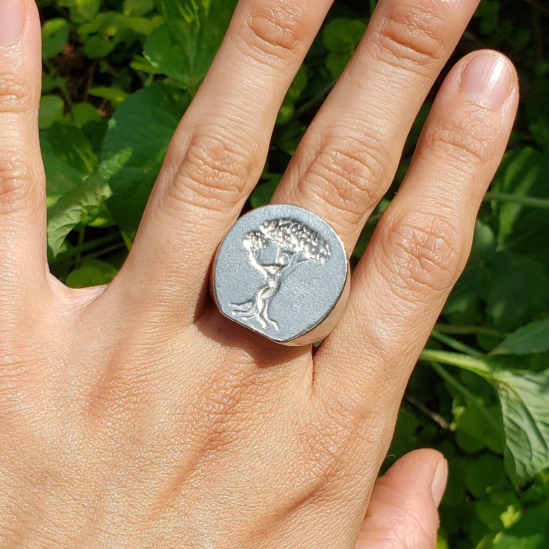 Summer Dryad Wax Seal Signet Ring - Etsy