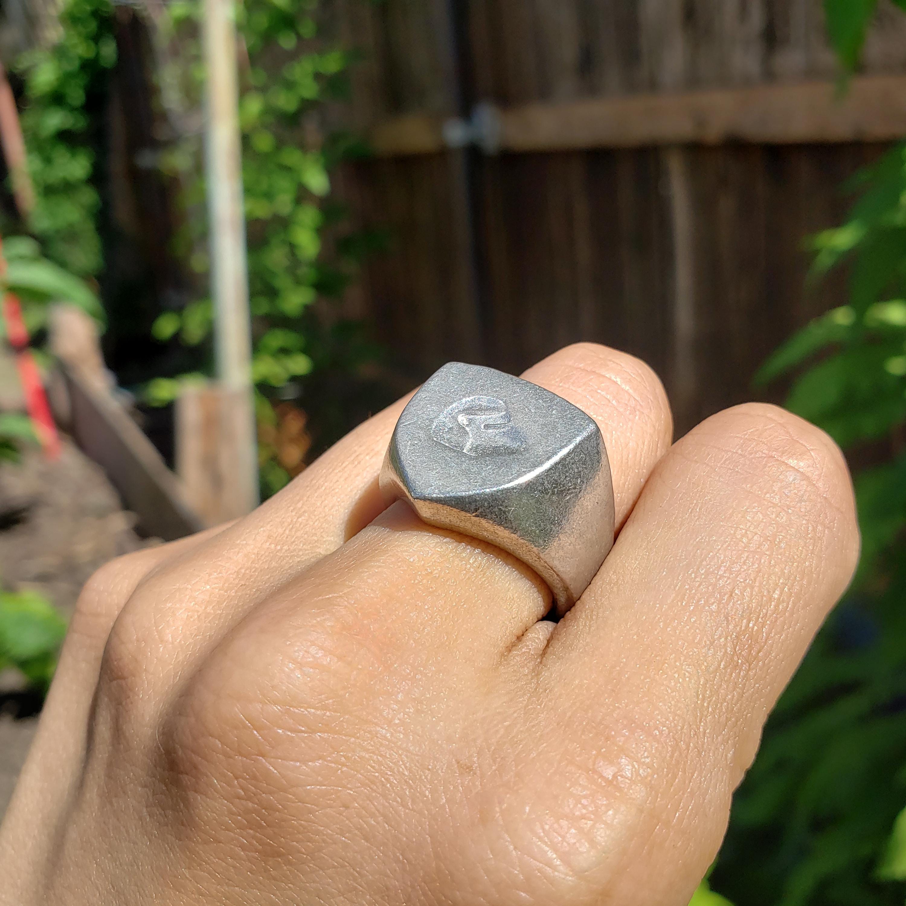Pigface Helm Wax Seal Signet Ring - Etsy