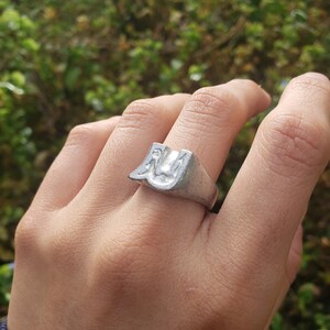 Body Letter "u" Wax Seal Signet Ring - Etsy