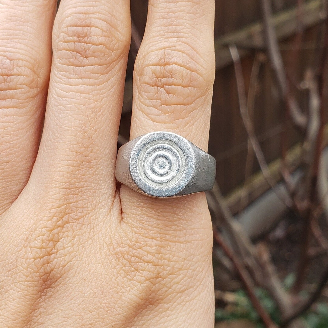 Tuna Can Top Wax Seal Signet Ring - Etsy