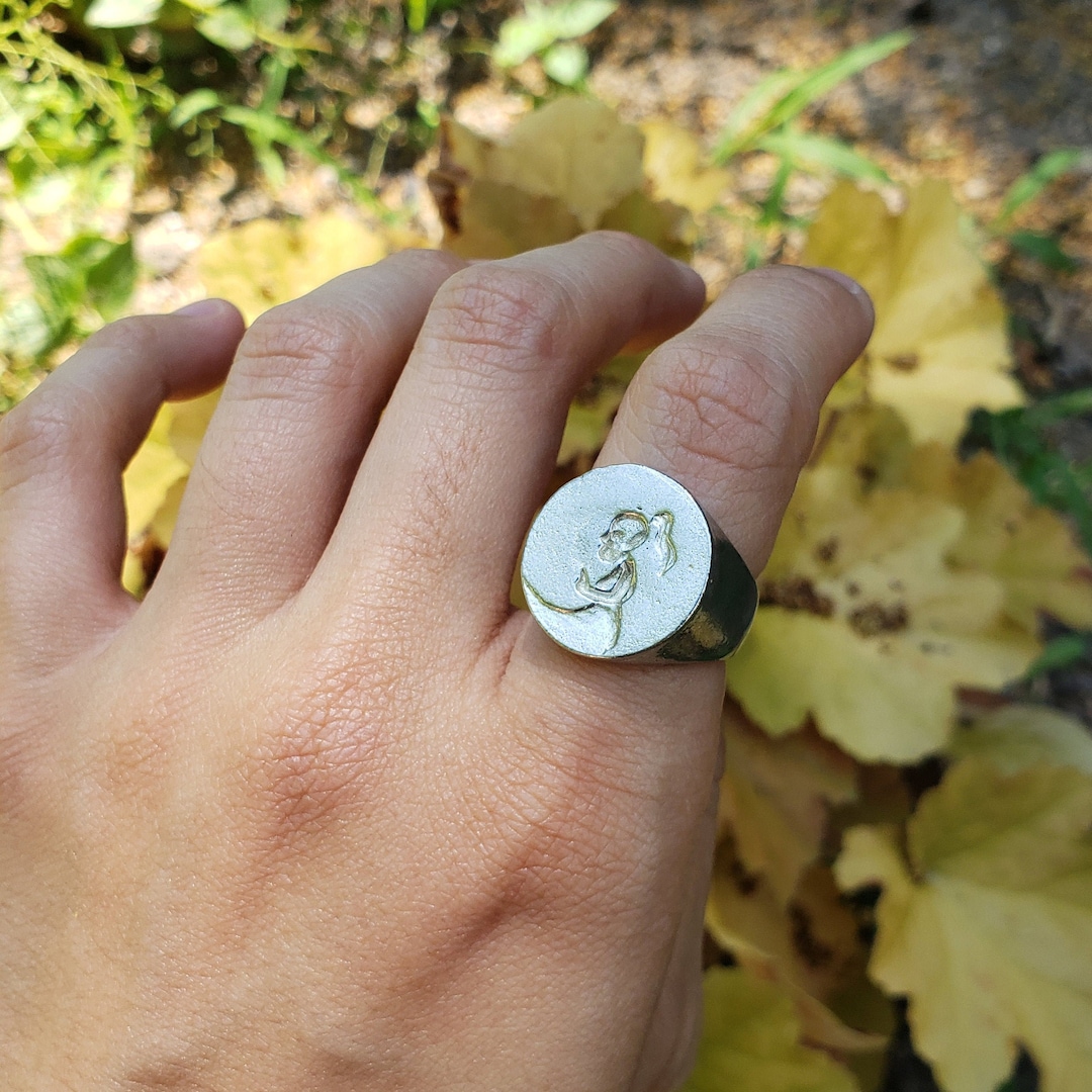 Orcish Princess Wax Seal Signet Ring - Etsy