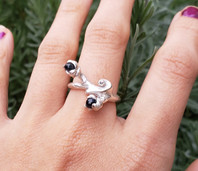 Sapphire Briolette Berry Vine Ring - Etsy