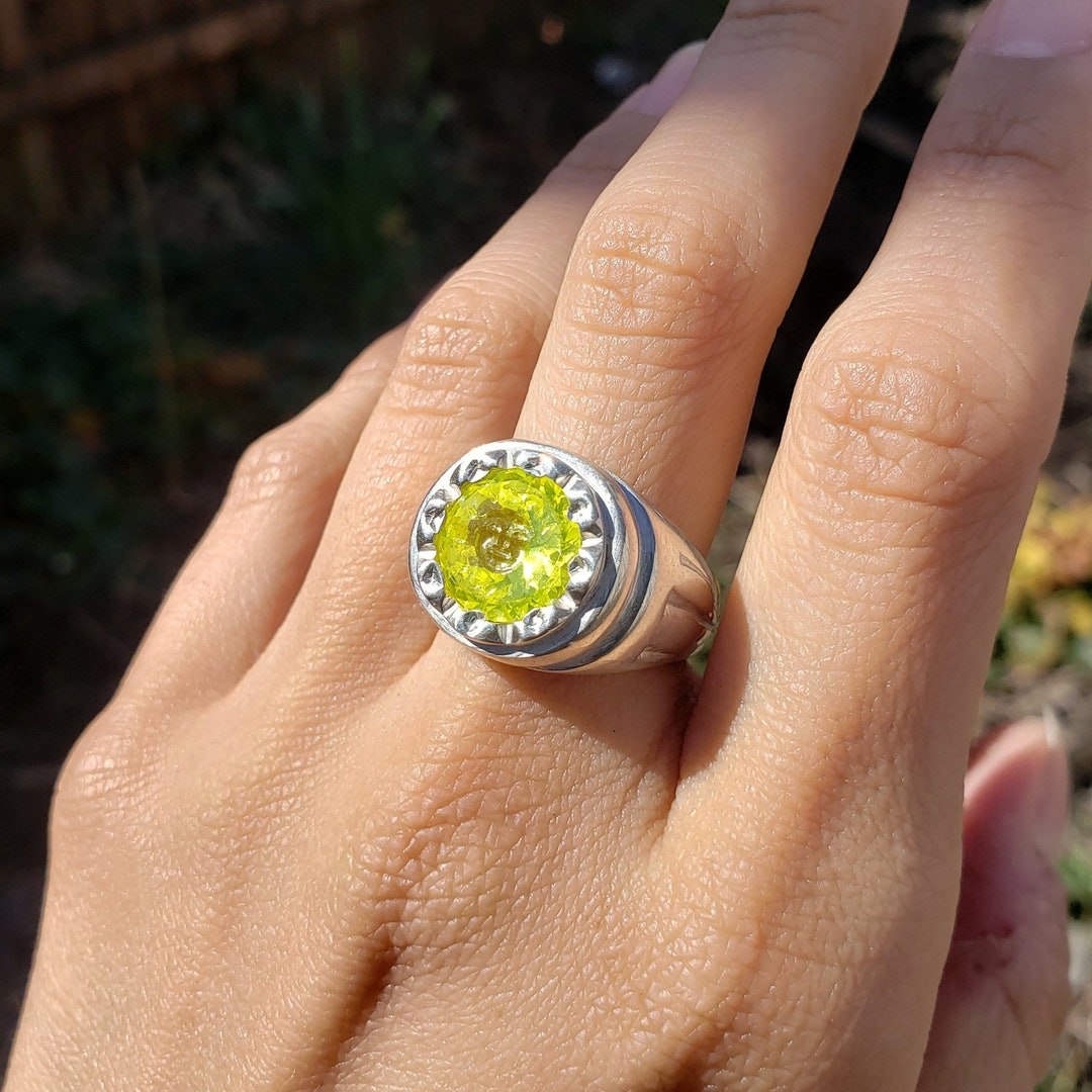 YAG Sun Silver Ring - Etsy