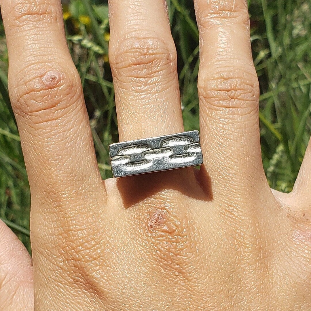 Chain Wax Seal Signet Ring - Etsy