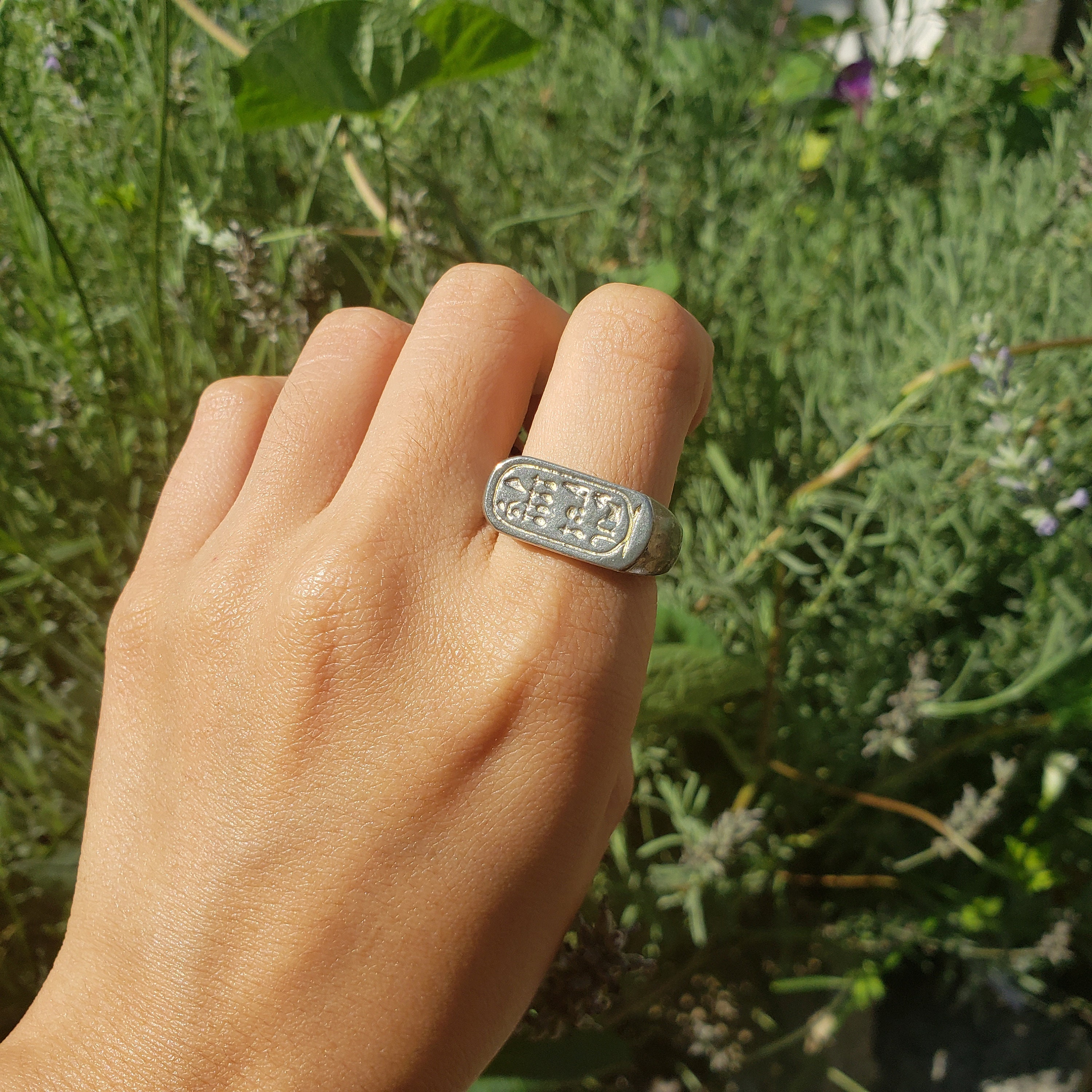 Nefertiti Cartouche Wax Seal Signet Ring - Etsy