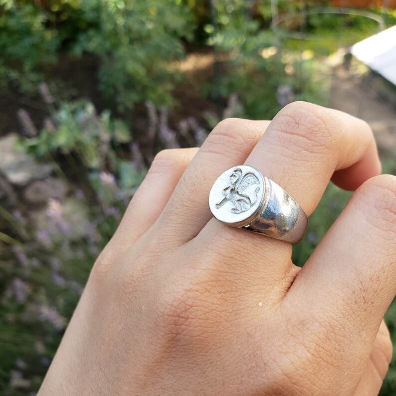 Sphinx Wax Seal Signet Ring | Etsy