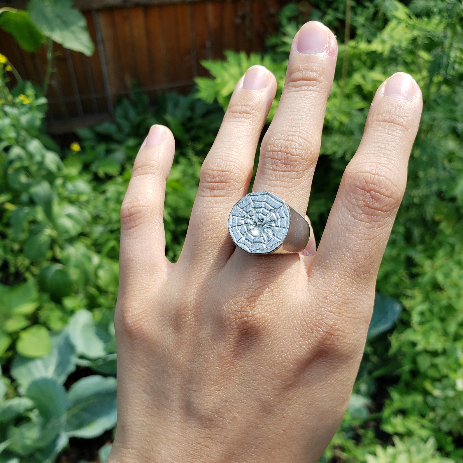 Spider Wax Seal Signet Ring | Etsy