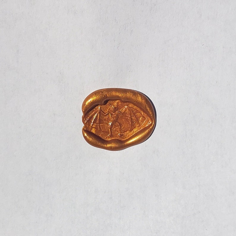 Bat Wax Seal Signet Ring - Etsy
