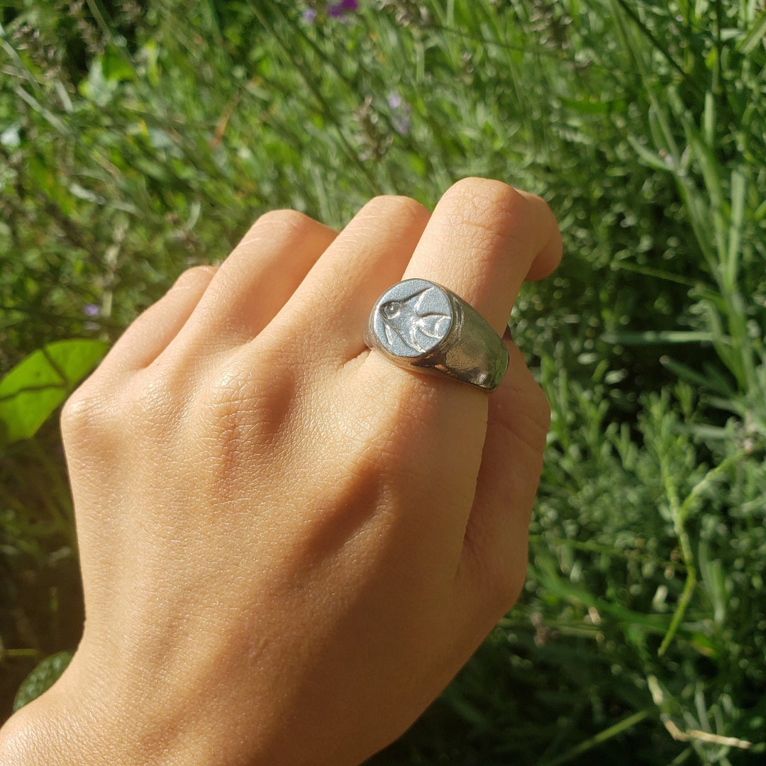 Angelfish Wax Seal Signet Ring - Etsy