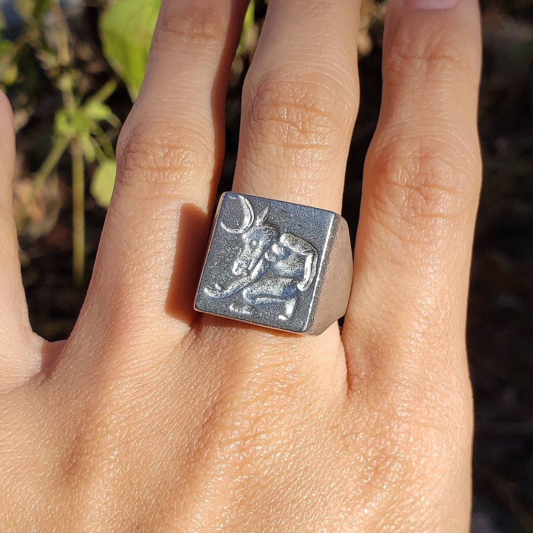 Minotaur Wax Seal Signet Ring - Etsy