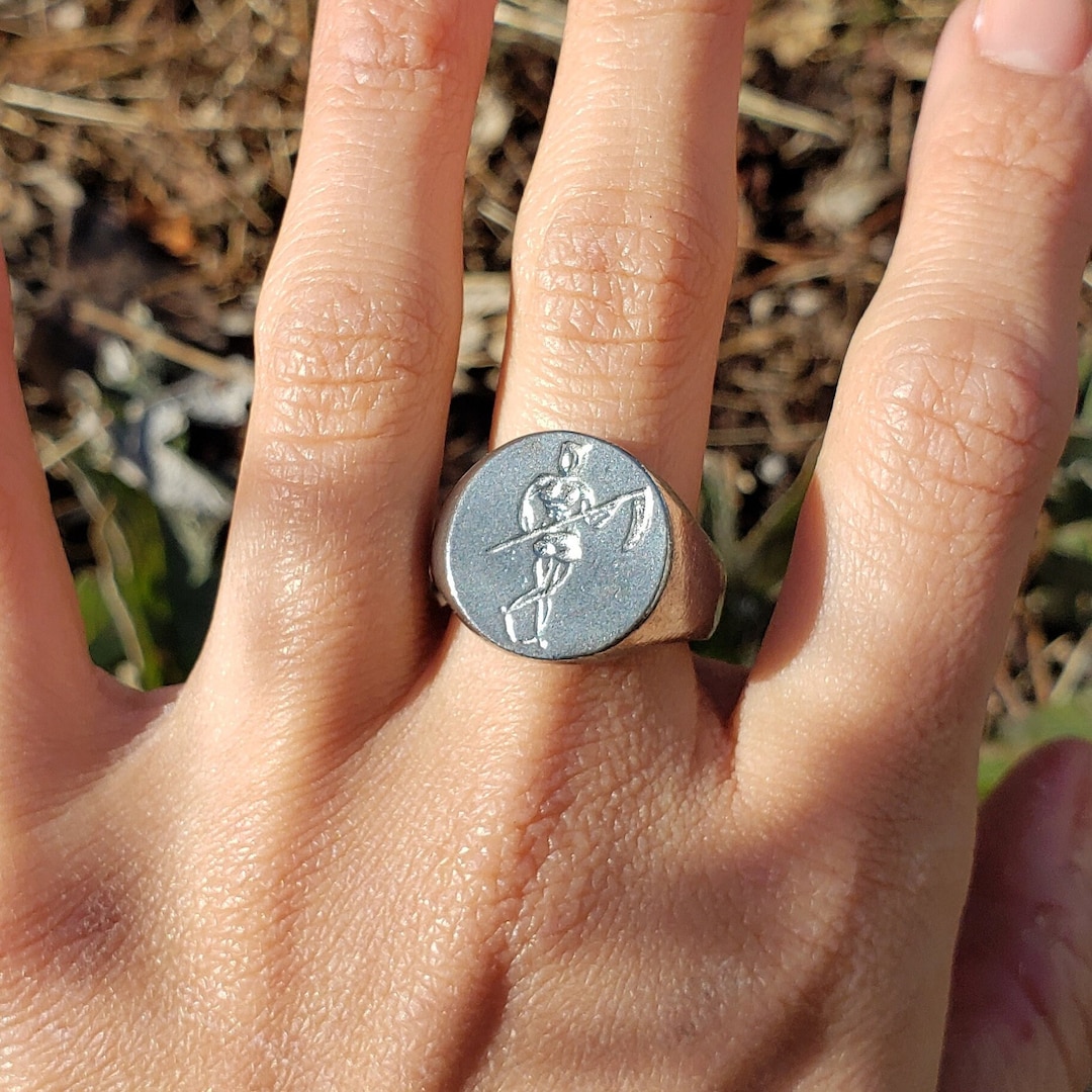 Sexy Death Memento Mori Wax Seal Signet Ring - Etsy