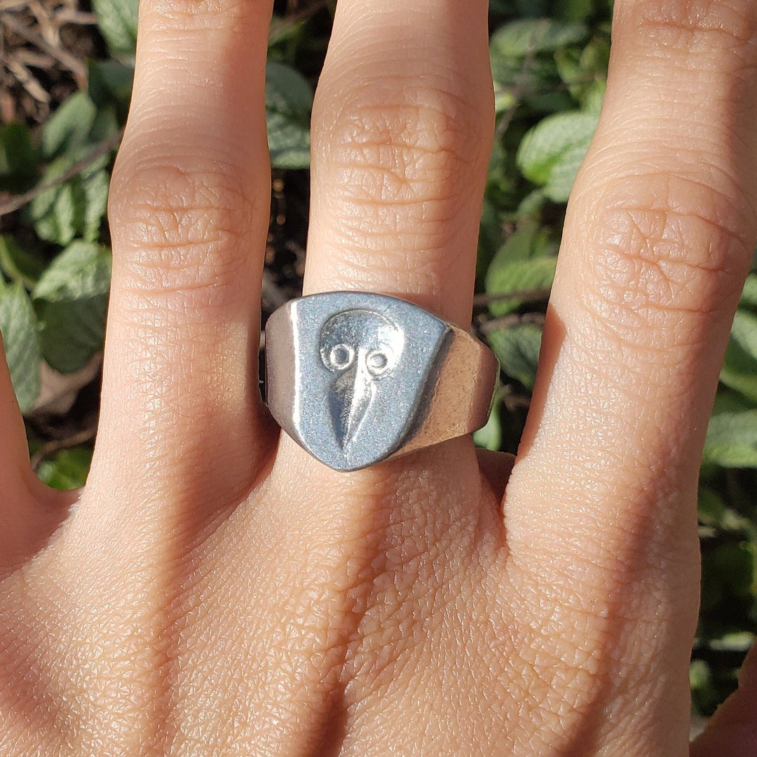 Plague Doctor Mask Wax Seal Signet Ring - Etsy