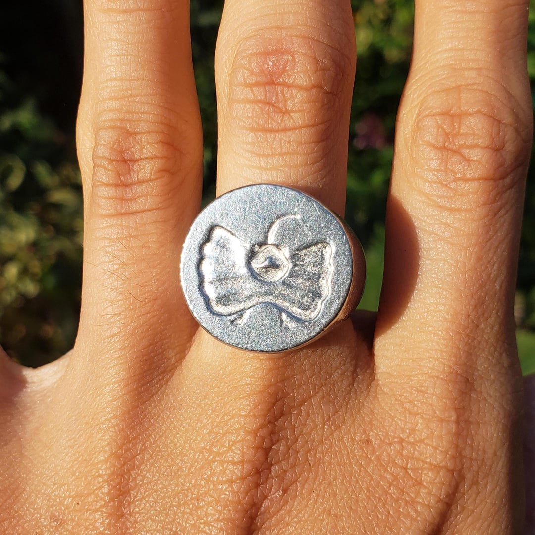 Frilled Lizard Wax Seal Signet Ring - Etsy