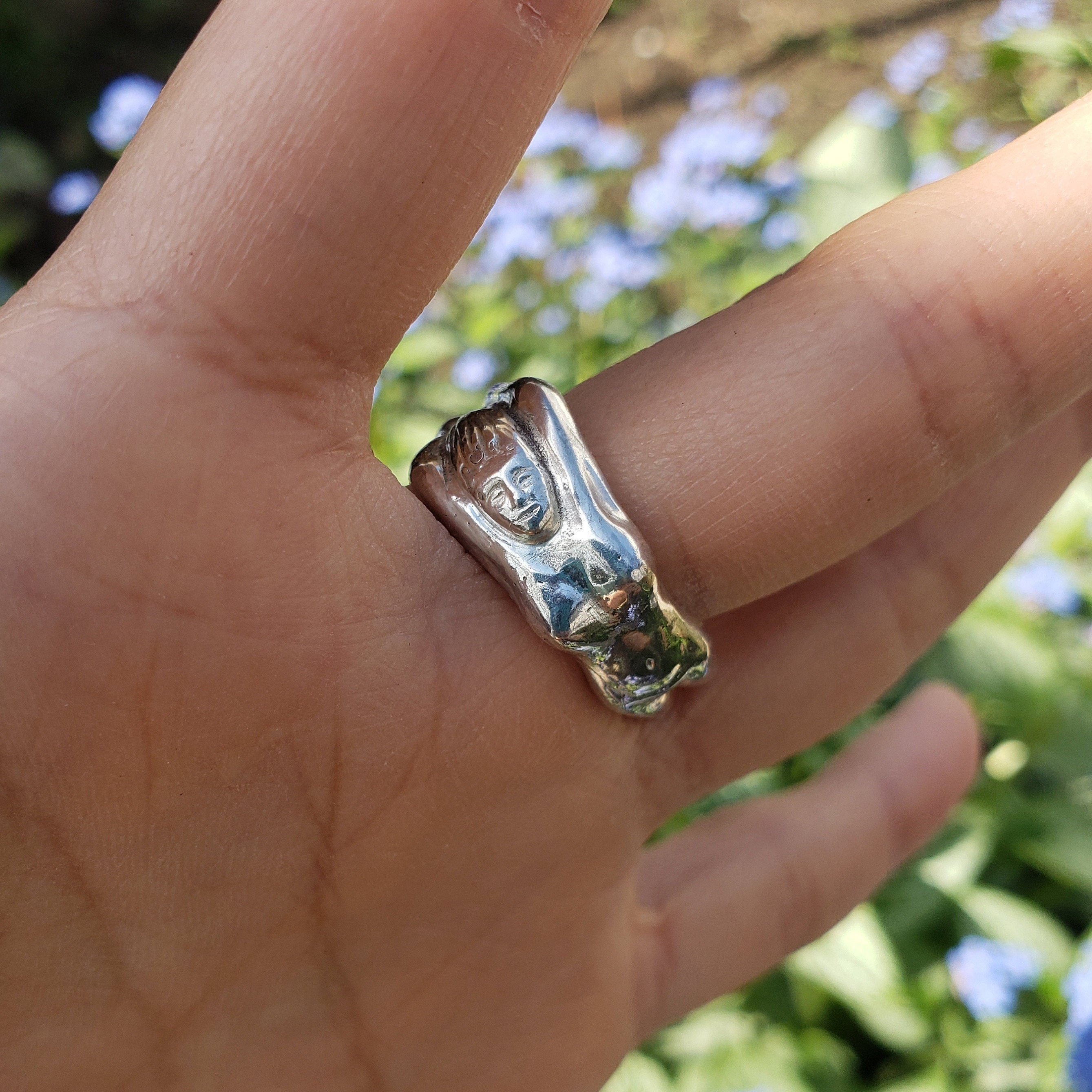 Blue Star Sapphire Back Bend Ring - Etsy