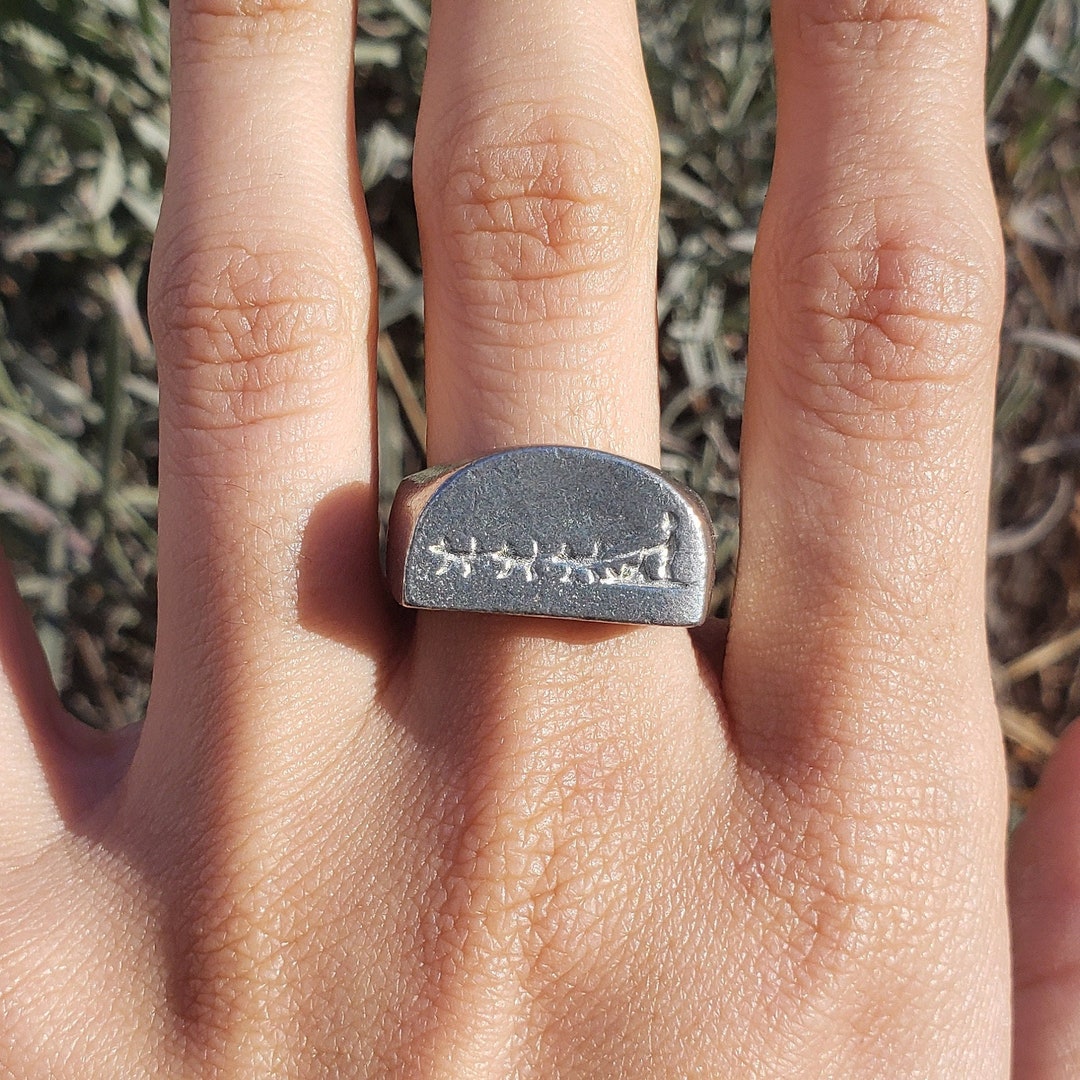 Dog Sled Wax Seal Signet Ring - Etsy