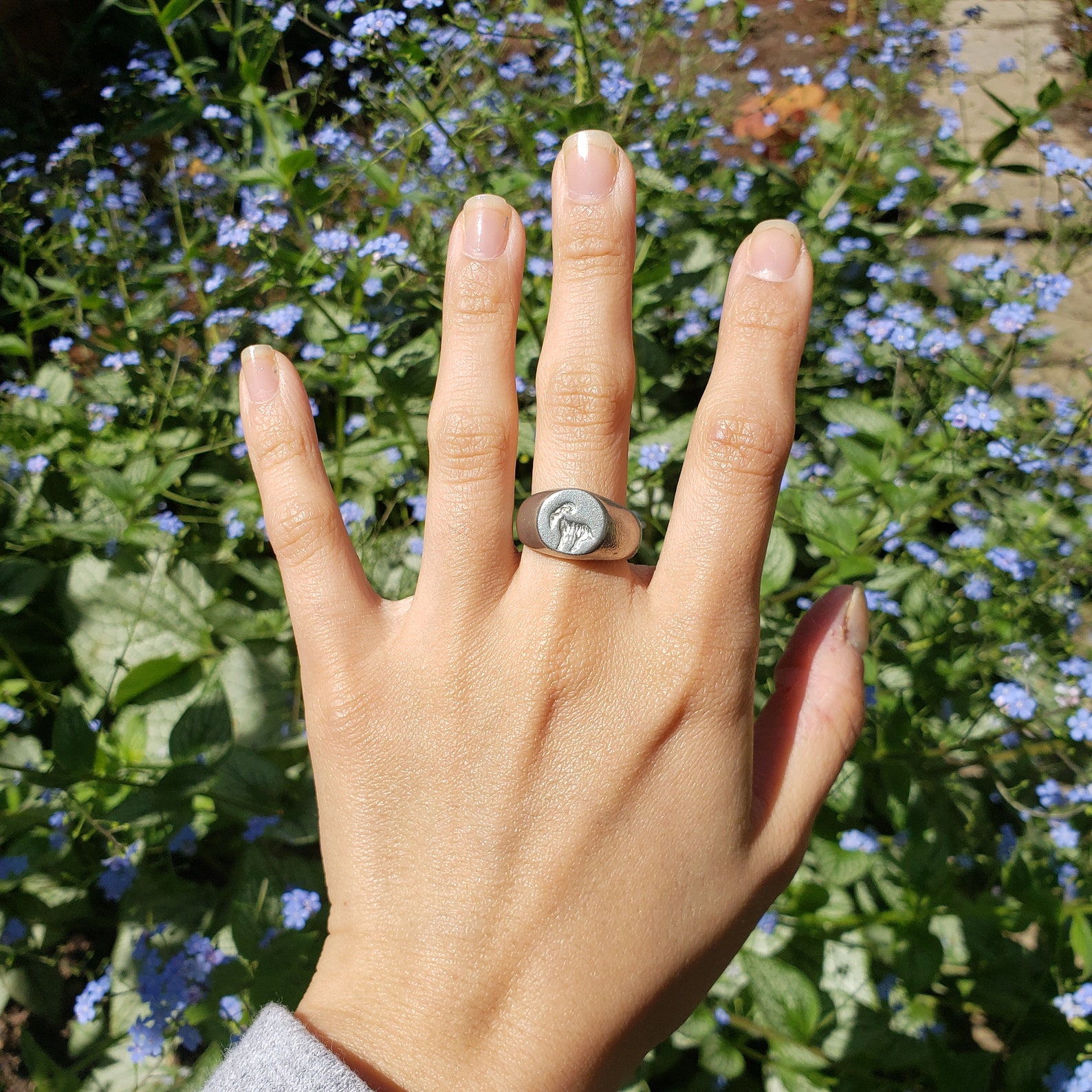 Ram wax seal signet ring | Etsy