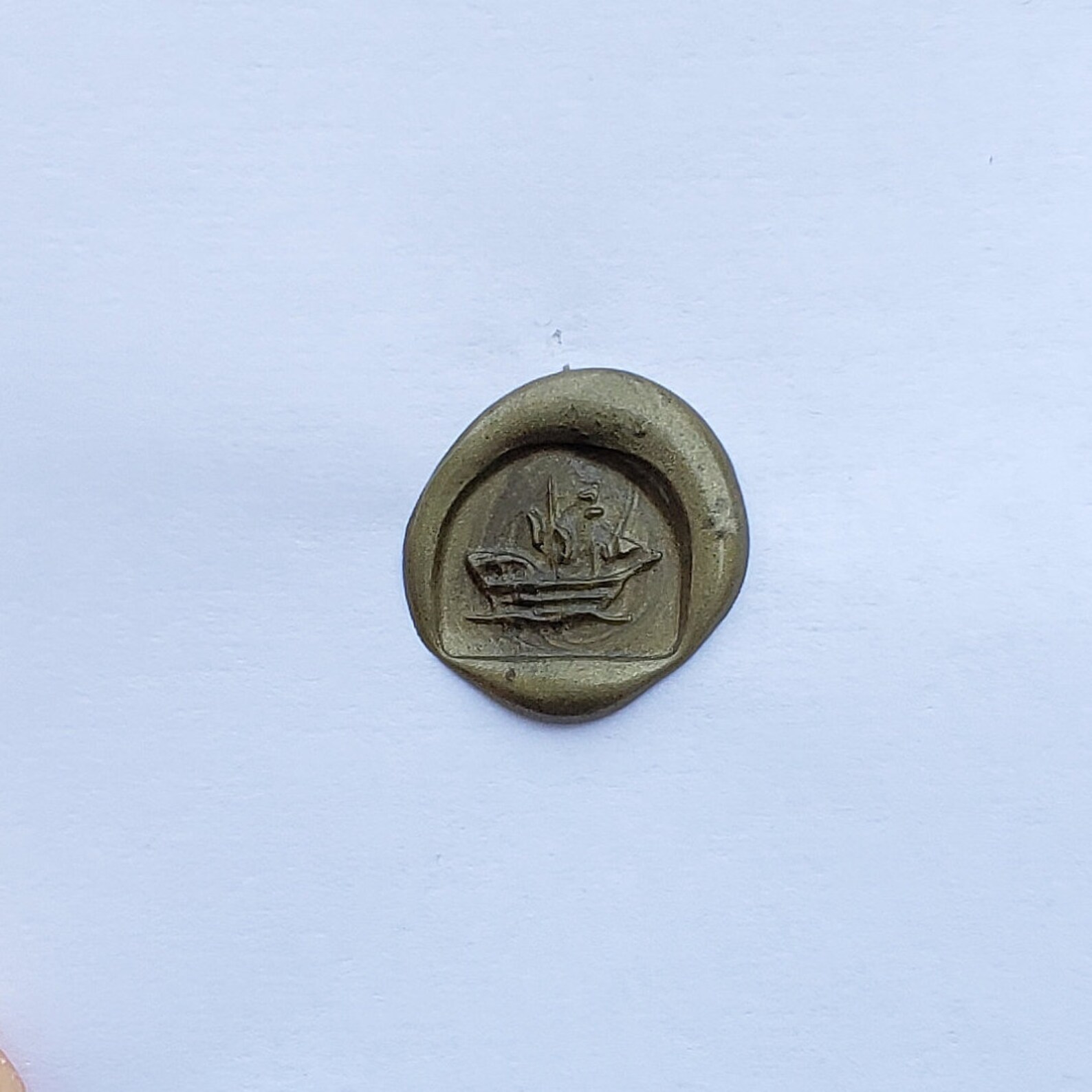 Boat wax seal signet ring | Etsy