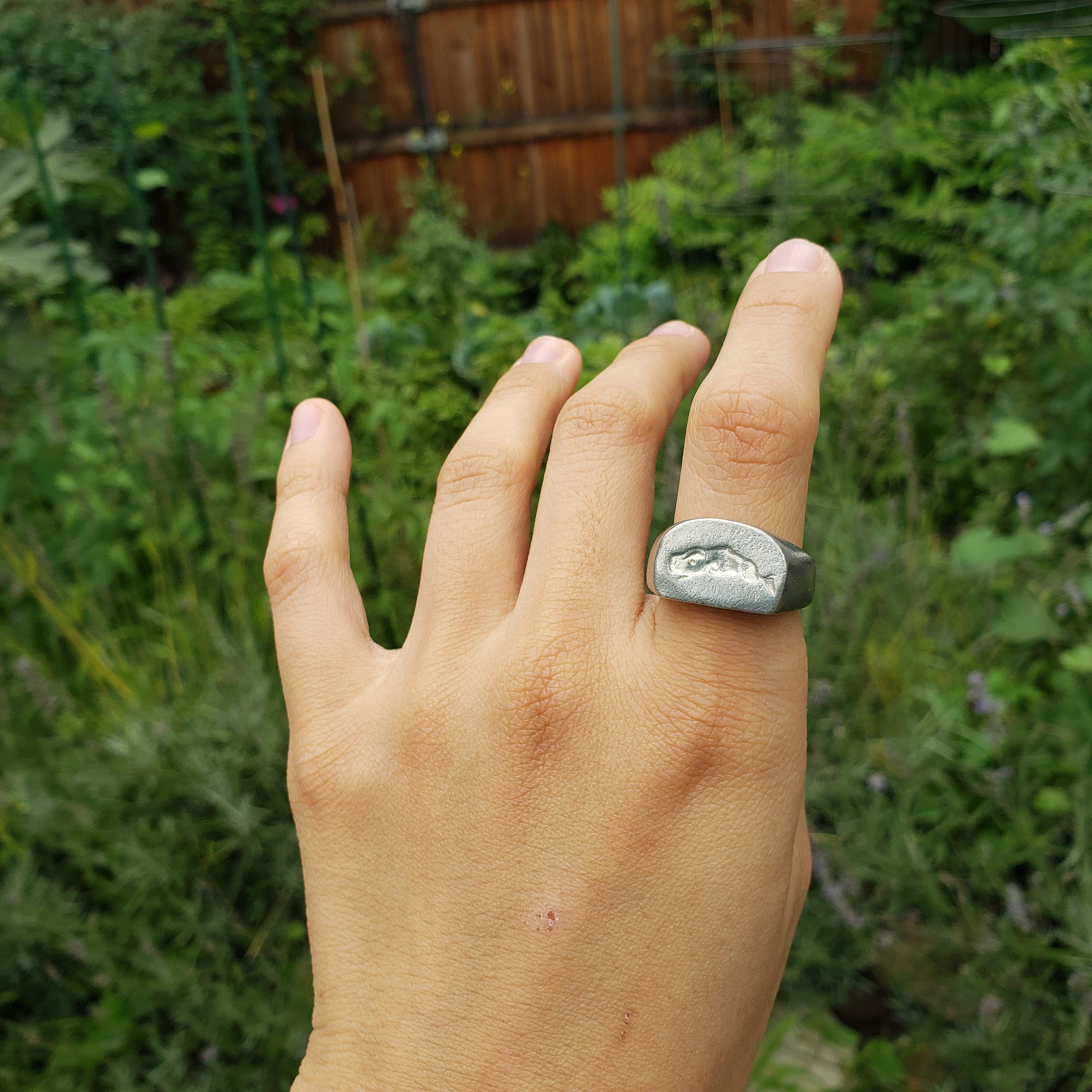 Sperm Whale Wax Seal Signet Ring - Etsy