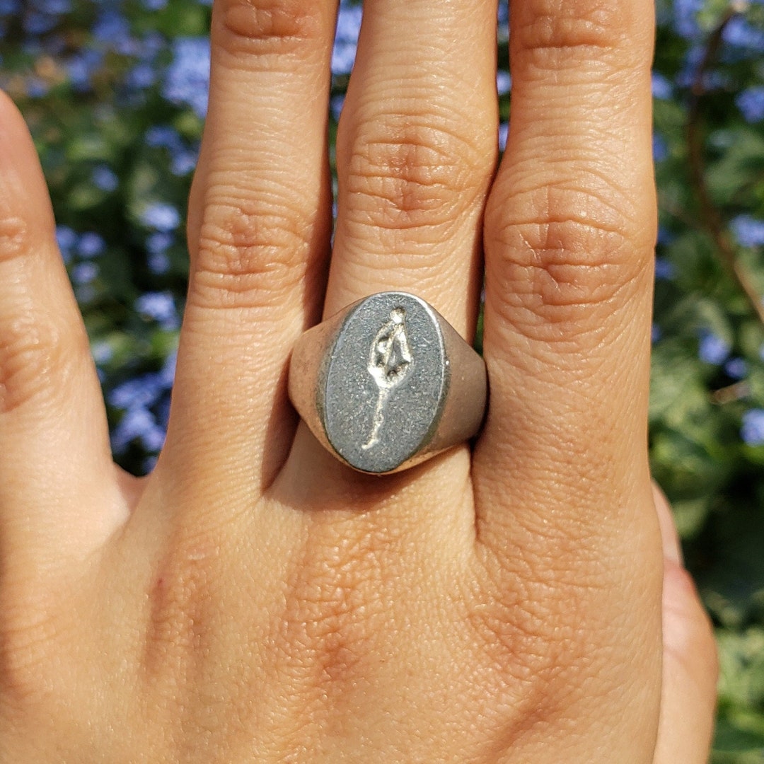 Gymnastics Ball Wax Seal Signet Ring - Etsy