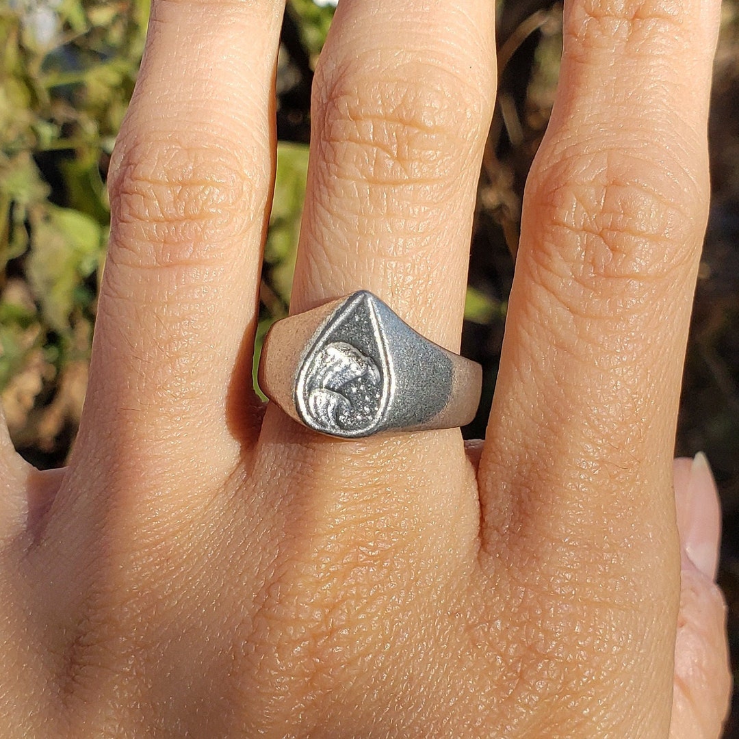 Water Wax Seal Signet Ring - Etsy