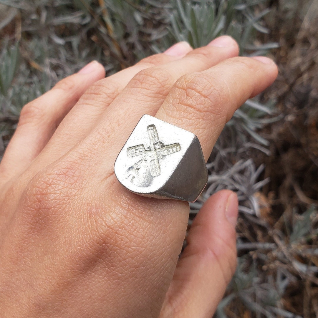 Classic Windmill Wax Seal Signet Ring - Etsy