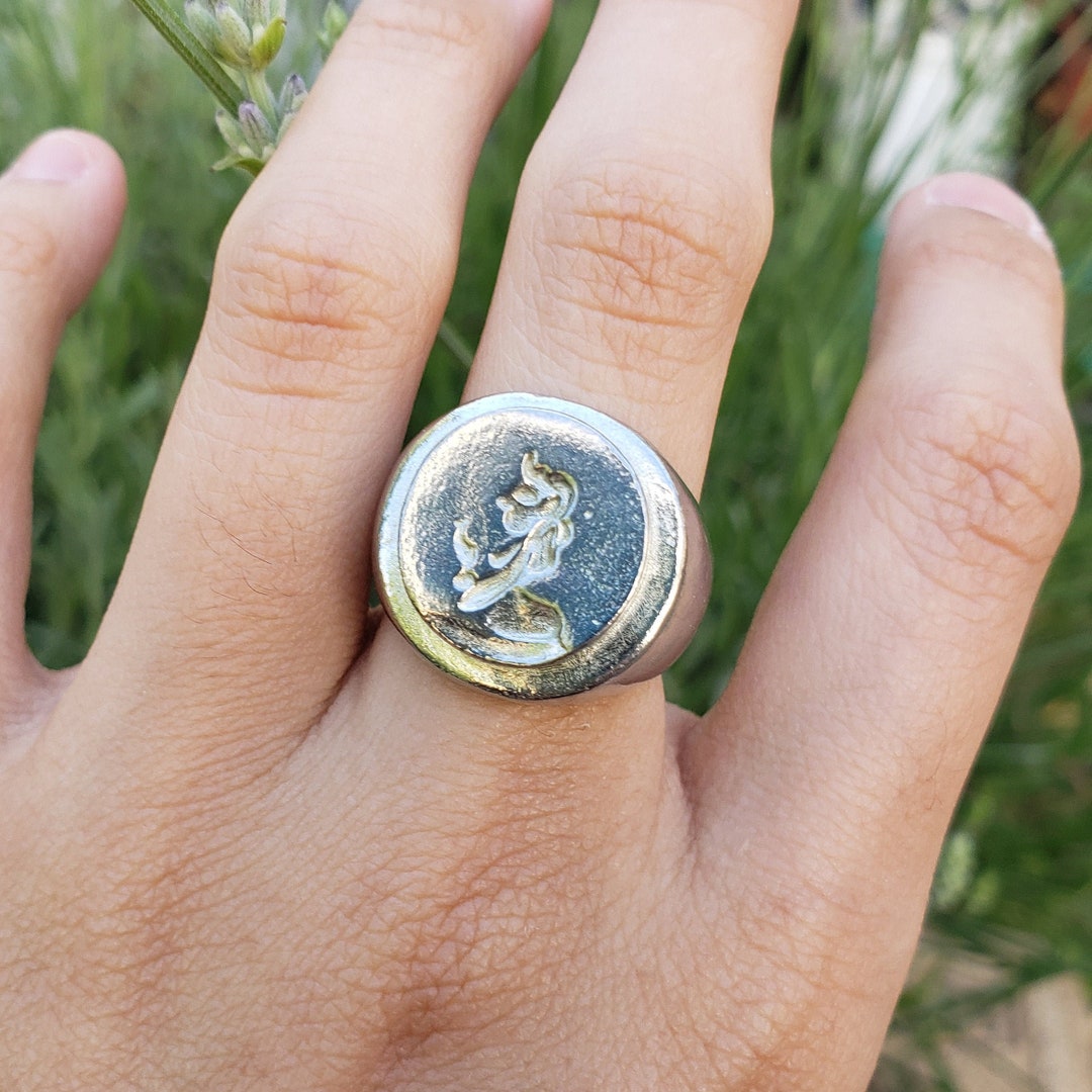 Elf Princess Wax Seal Signet Ring - Etsy