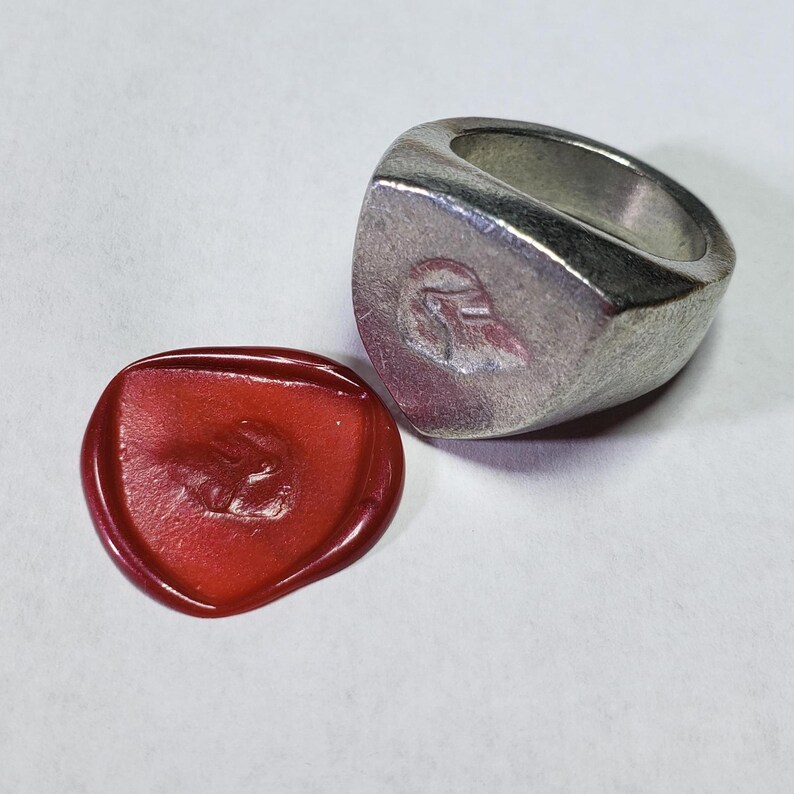 Pigface Helm Wax Seal Signet Ring - Etsy