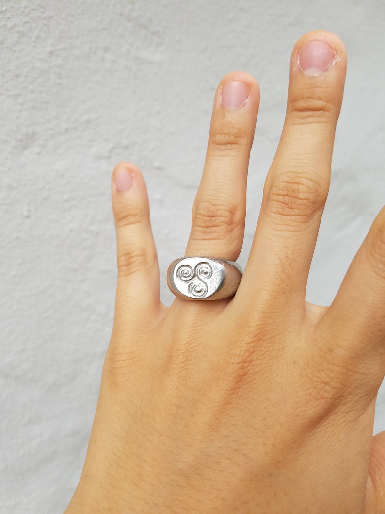 Pictish Spiral Wax Seal Signet Ring - Etsy Canada