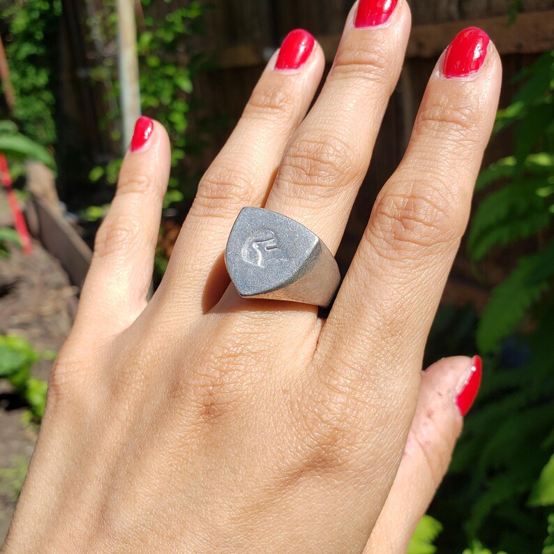Pigface Helm Wax Seal Signet Ring - Etsy
