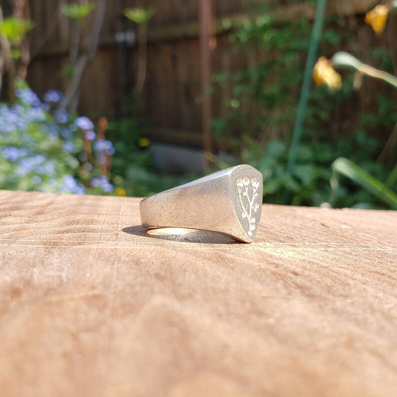 Yarrow Wax Seal Signet Ring - Etsy