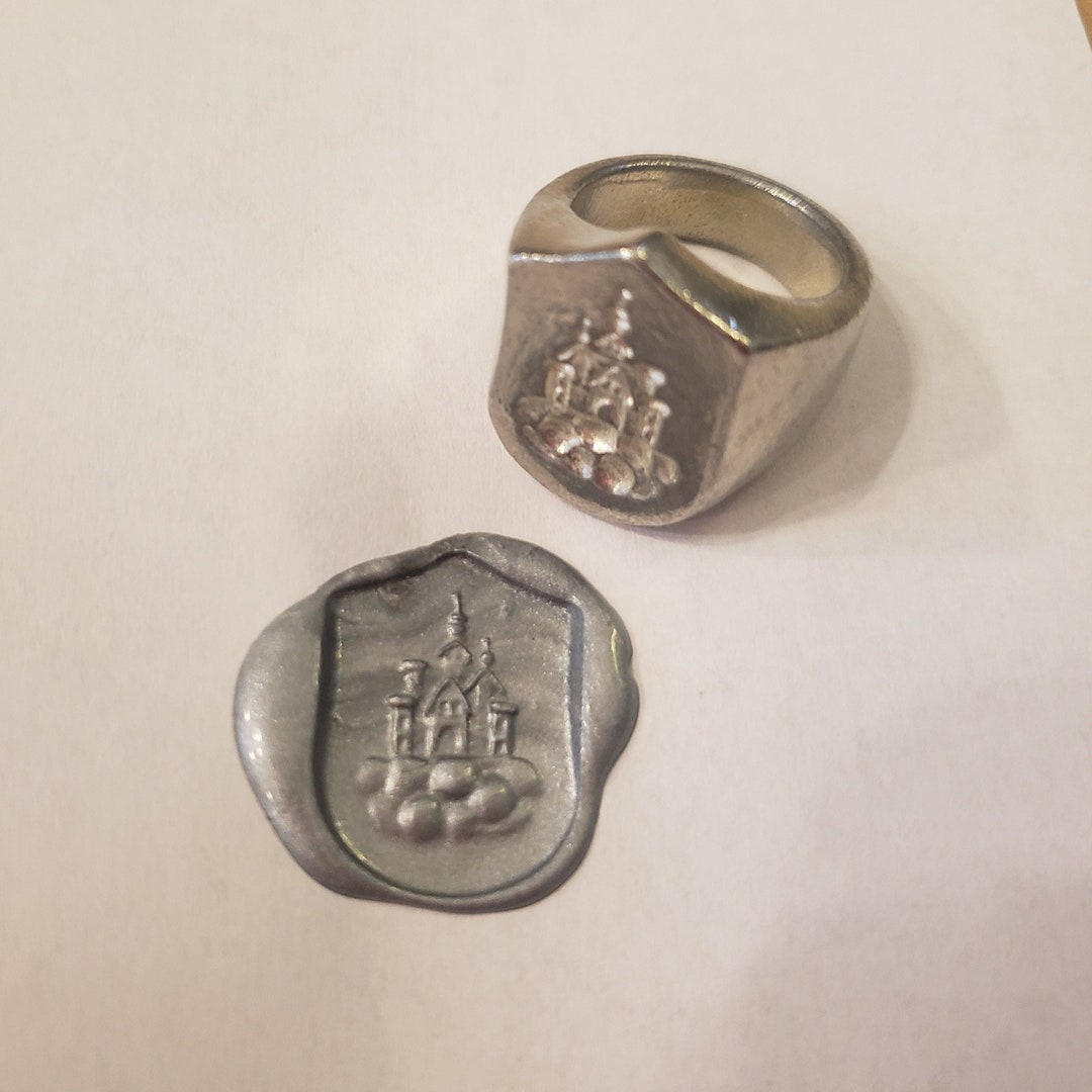 Cloud Castle Wax Seal Signet Ring - Etsy