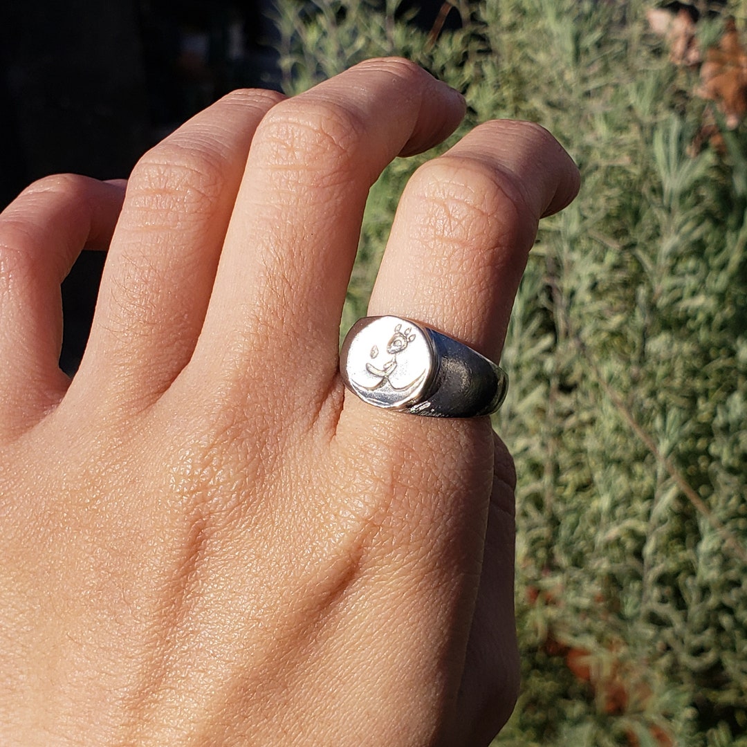 Alien Princess Wax Seal Signet Ring - Etsy