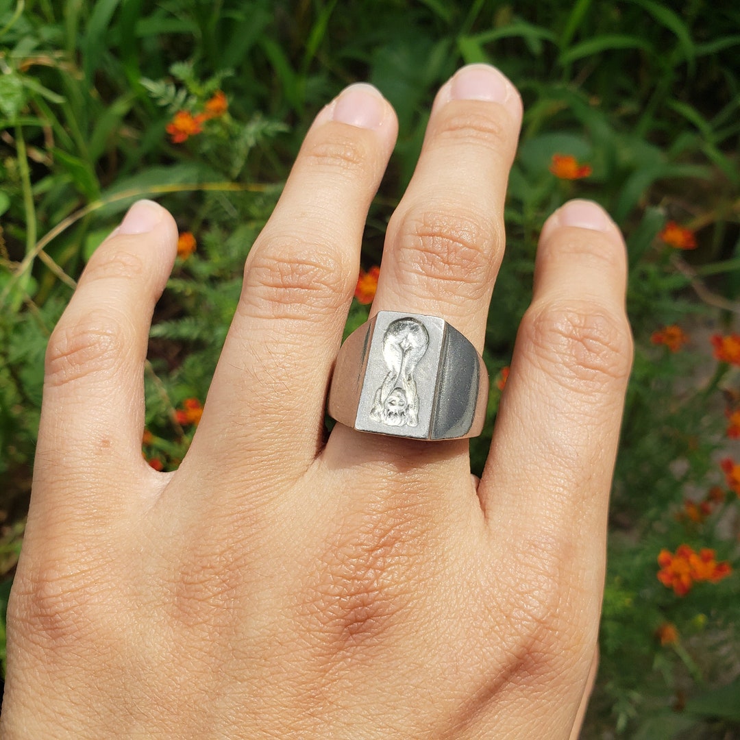 Touching Your Toes Wax Seal Signet Ring - Etsy