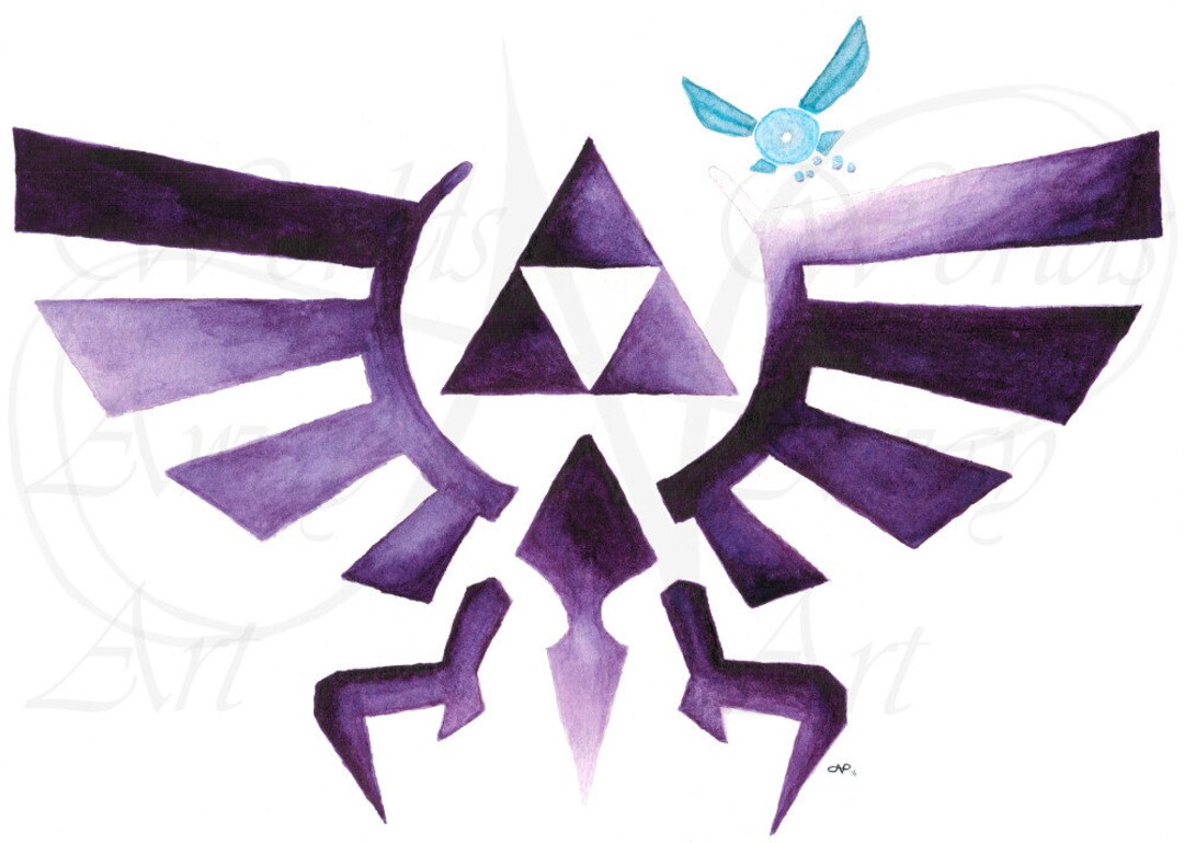 CUSTOM Wingcrest. Loftwing With Triforce. Zelda. Ocarina of Time. Navi ...