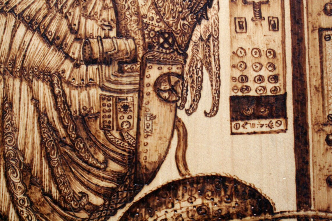 Proxy Flight PRINT of Wood Burning Steampunk Production of - Etsy